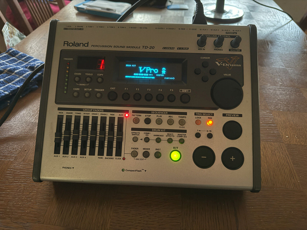 Roland Td-20 VDrum Module Brain td20 - w/ WOT TECH OLED UPGRADE ...