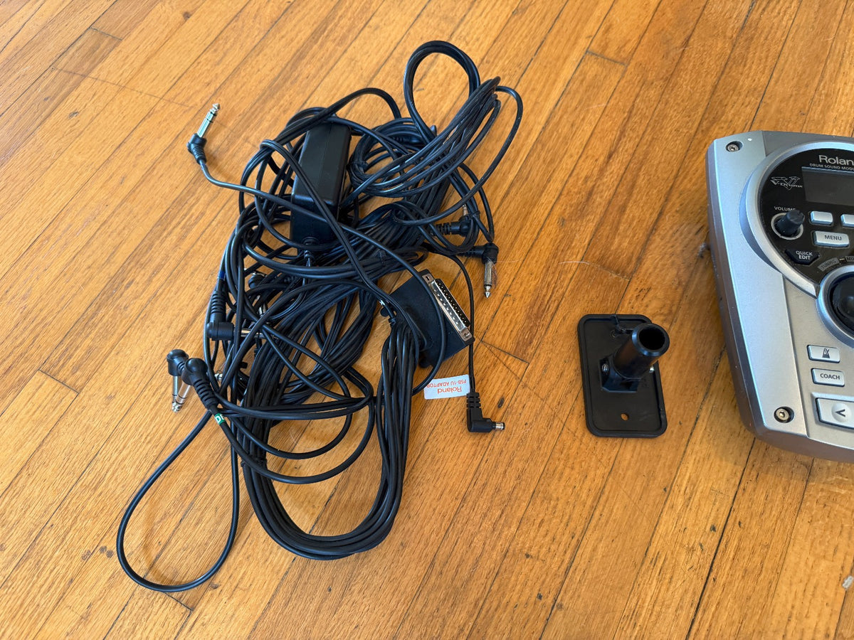 Roland TD-15 V-Drums Sound Drum Module w/Mount, Power Supply & Wiring ...