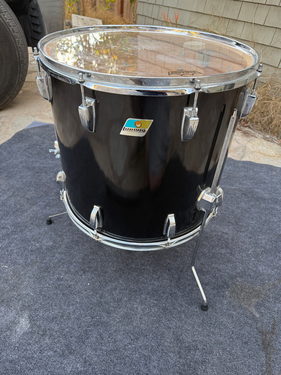 Ludwig Black Cortex 18x16 Floor Tom Drum Black Finish 3 PLY RERINGS ...
