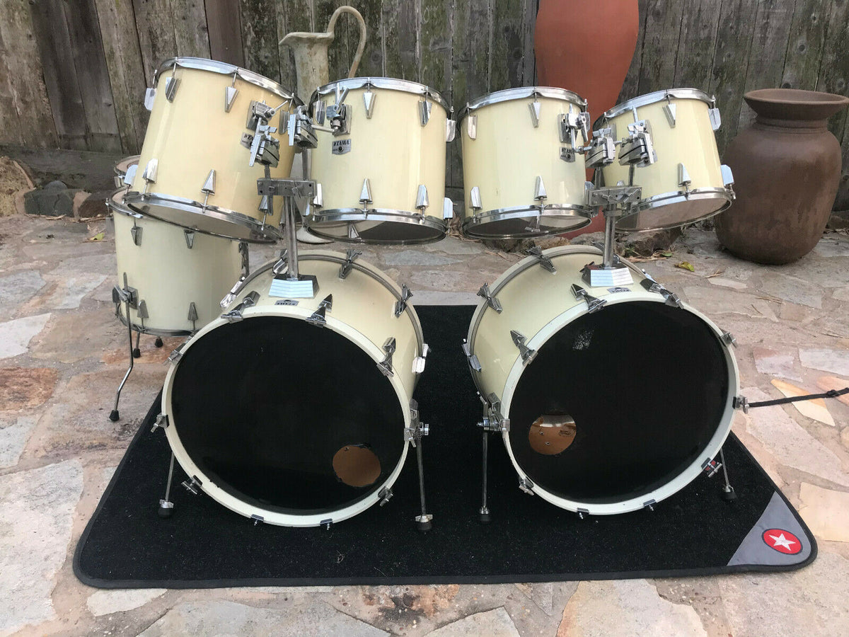 Tama Granstar Double Bass Drum Set kit!! ,12,13,14,15,16,18, two 24 ...