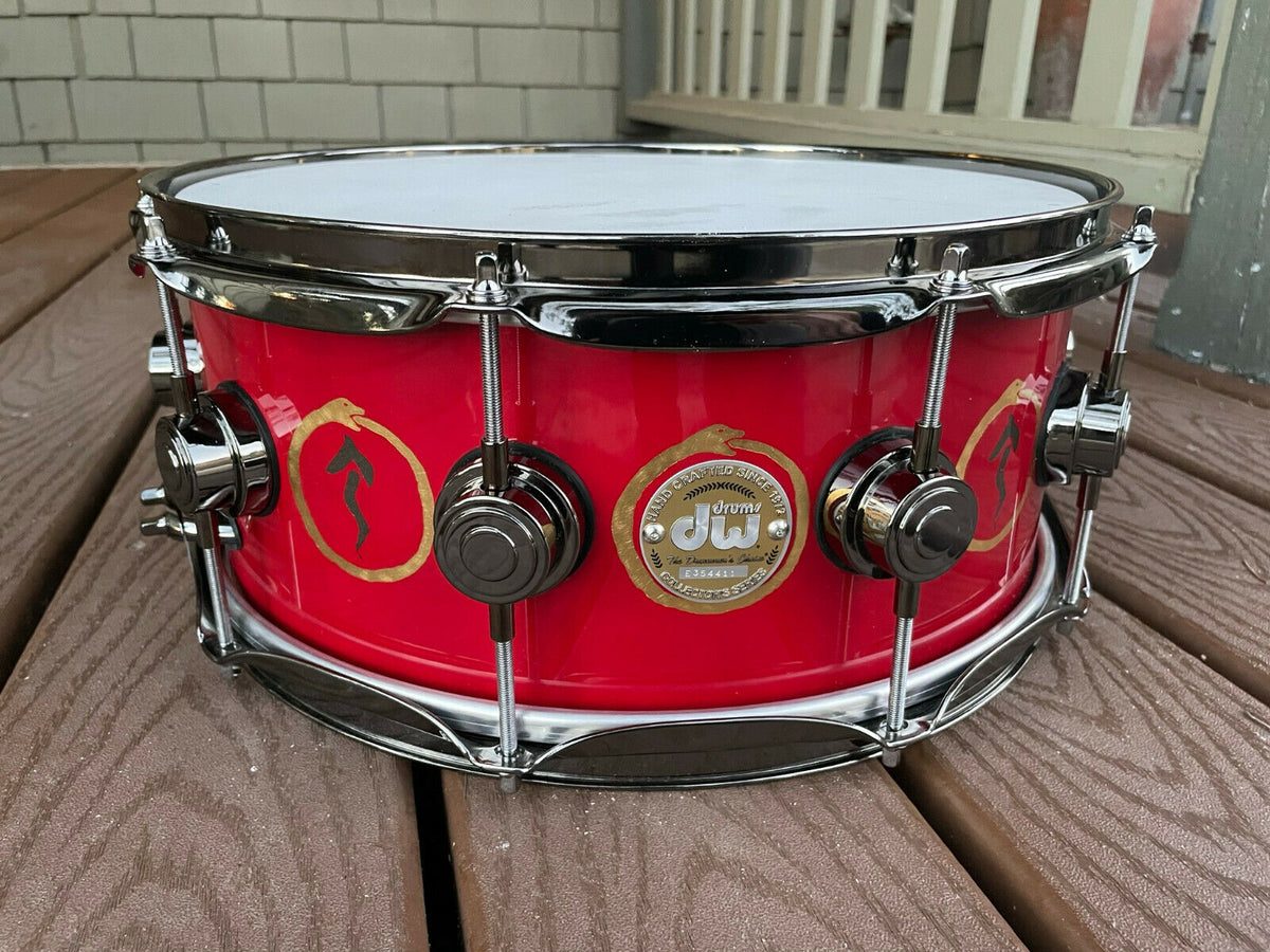 DW Collector's Series "Snakes and Arrows" Neil Peart Rush 6x14 Snare d ...